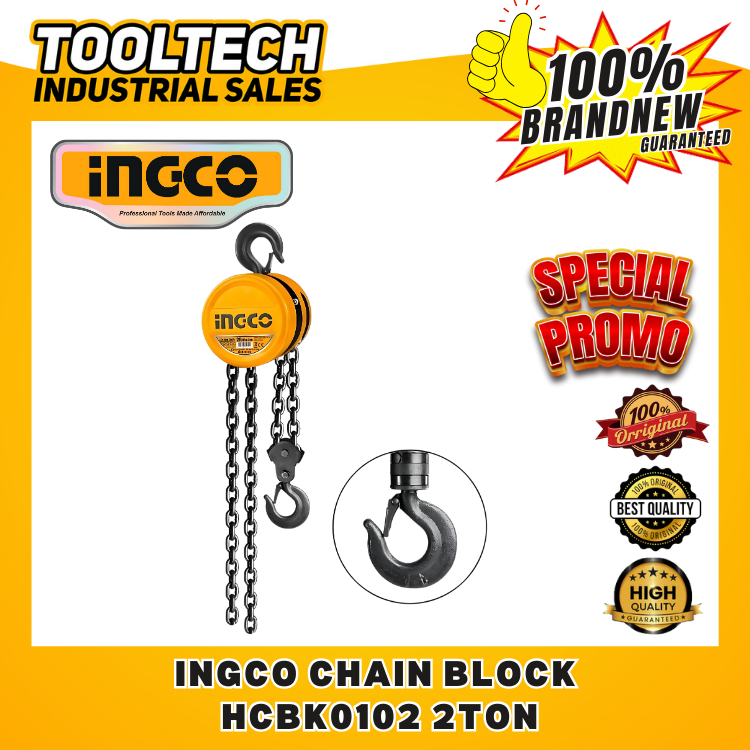 INGCO CHAIN BLOCK HCBK0102 2TON | Shopee Philippines