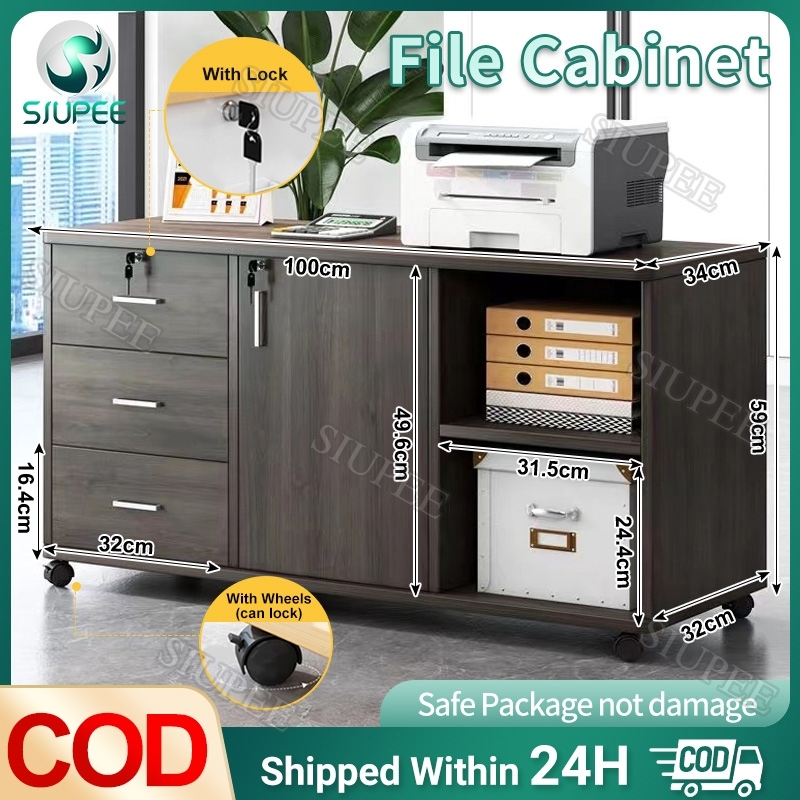 【On Hand】File Cabinet With Pulley Cabinet Office With Lock Cabinet ...