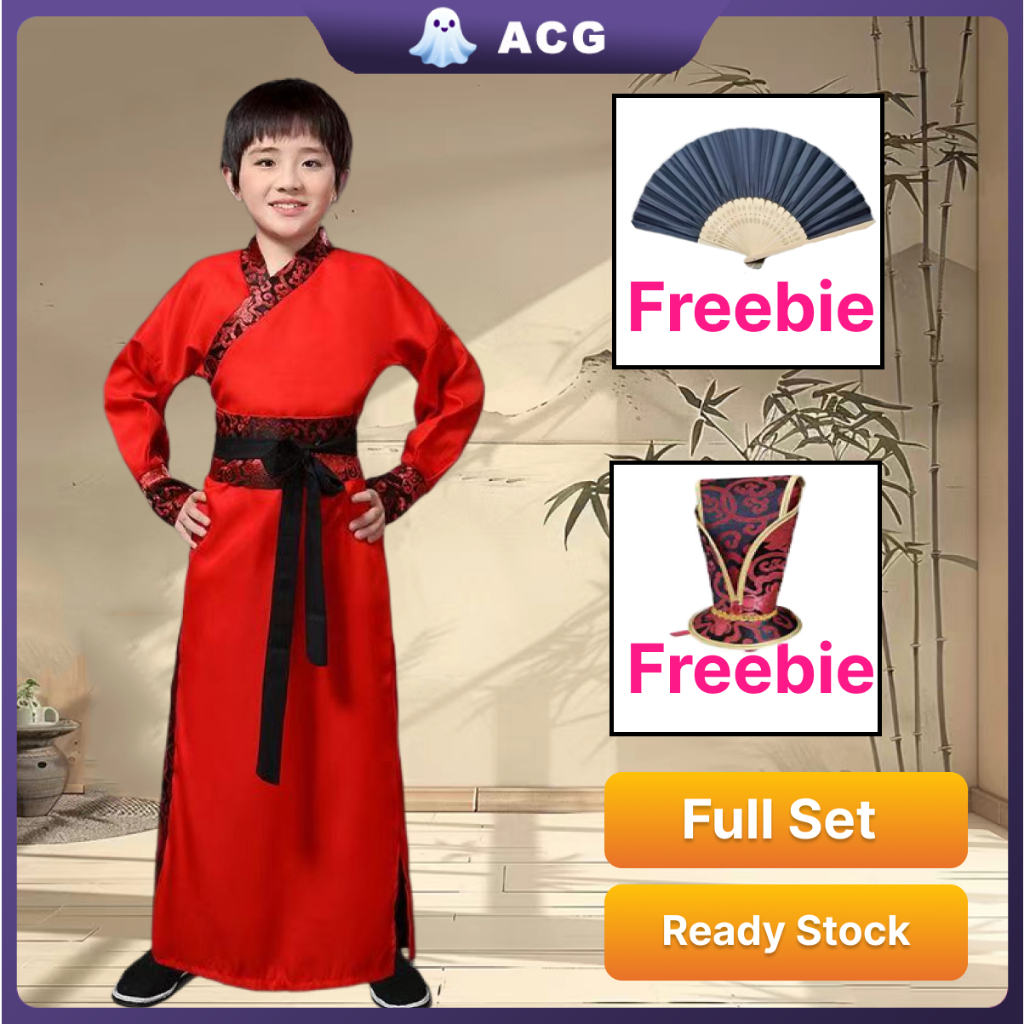 Full set Hanfu Chinese Costume For kids Boys United National Costume ...