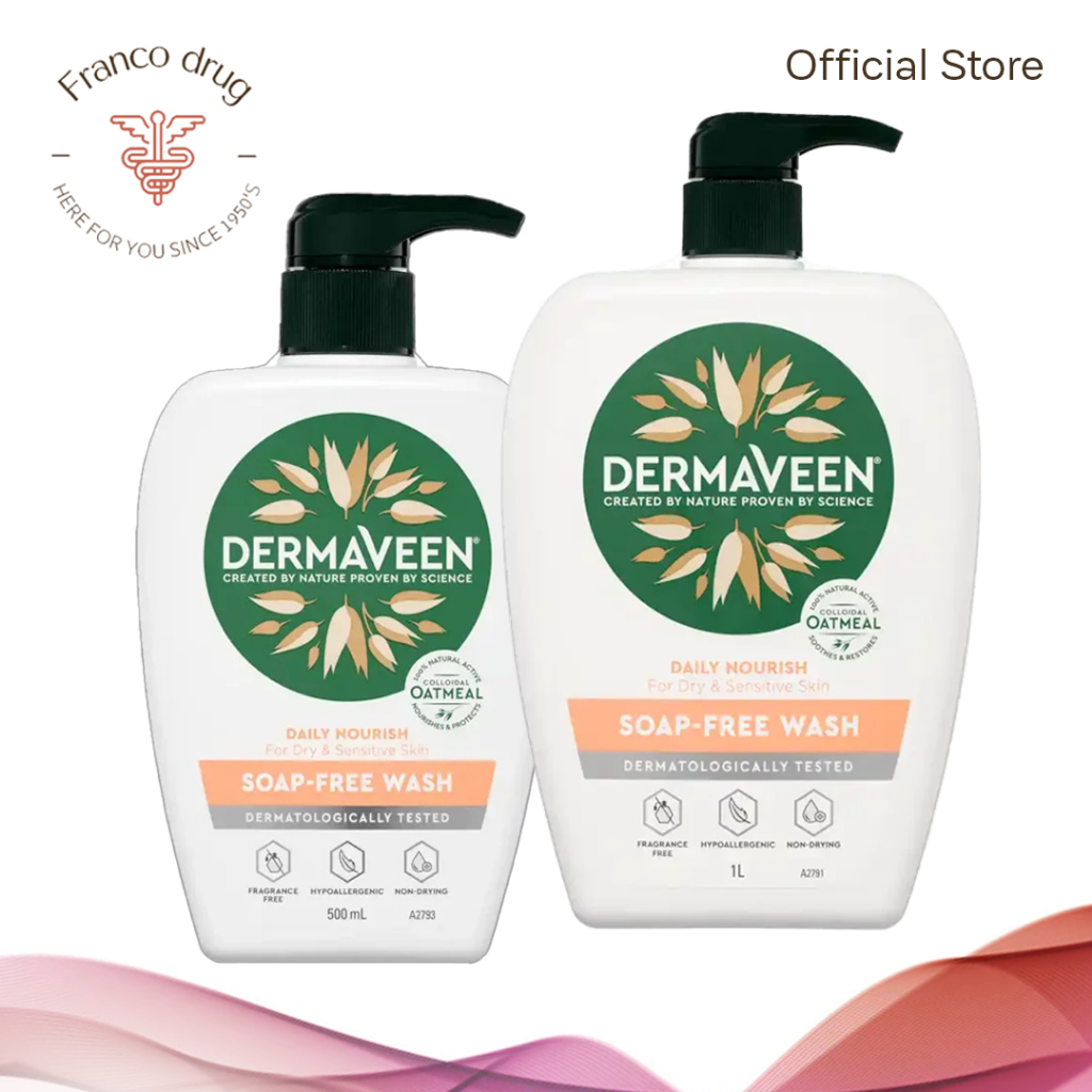 Dermaveen Daily Nourish Soap Free Wash - 1L and 500ml | Shopee Philippines