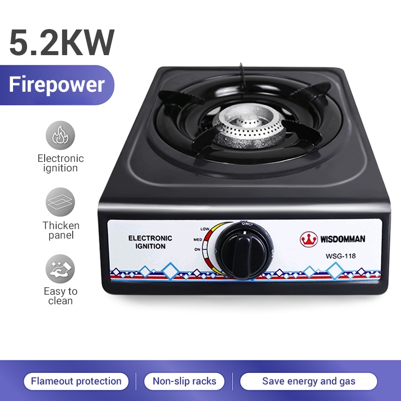 Single Gas Stove burner gas stove home Stainless steel tabletop butane ...
