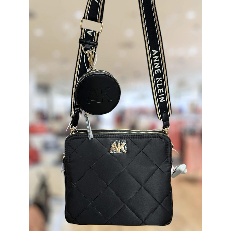 ORIGINAL/AUTHENTIC Anne Klein AK quilted nylon crossbody bag | Shopee ...