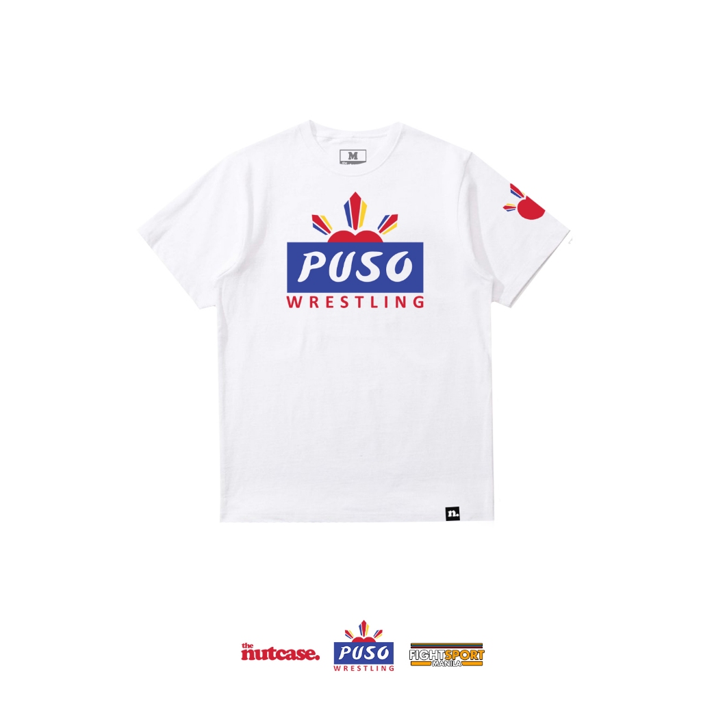 PUSO WRESTLING: LOGO TEE (WHITE) | Shopee Philippines