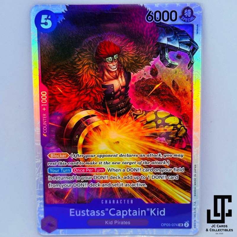 One Piece Card Game SR Eustass Captain Kid OP05-074 English Version ...