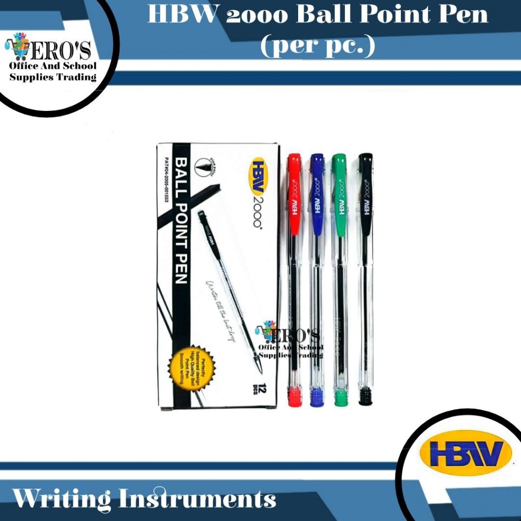 HBW 2000 Ballpoint Pen I SOLD PER PIECE | Shopee Philippines