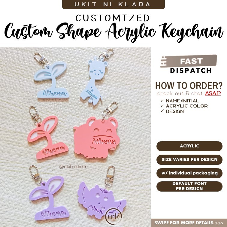 UNK - Custom Shape Acrylic Keychain - customized | ukit ni klara ...