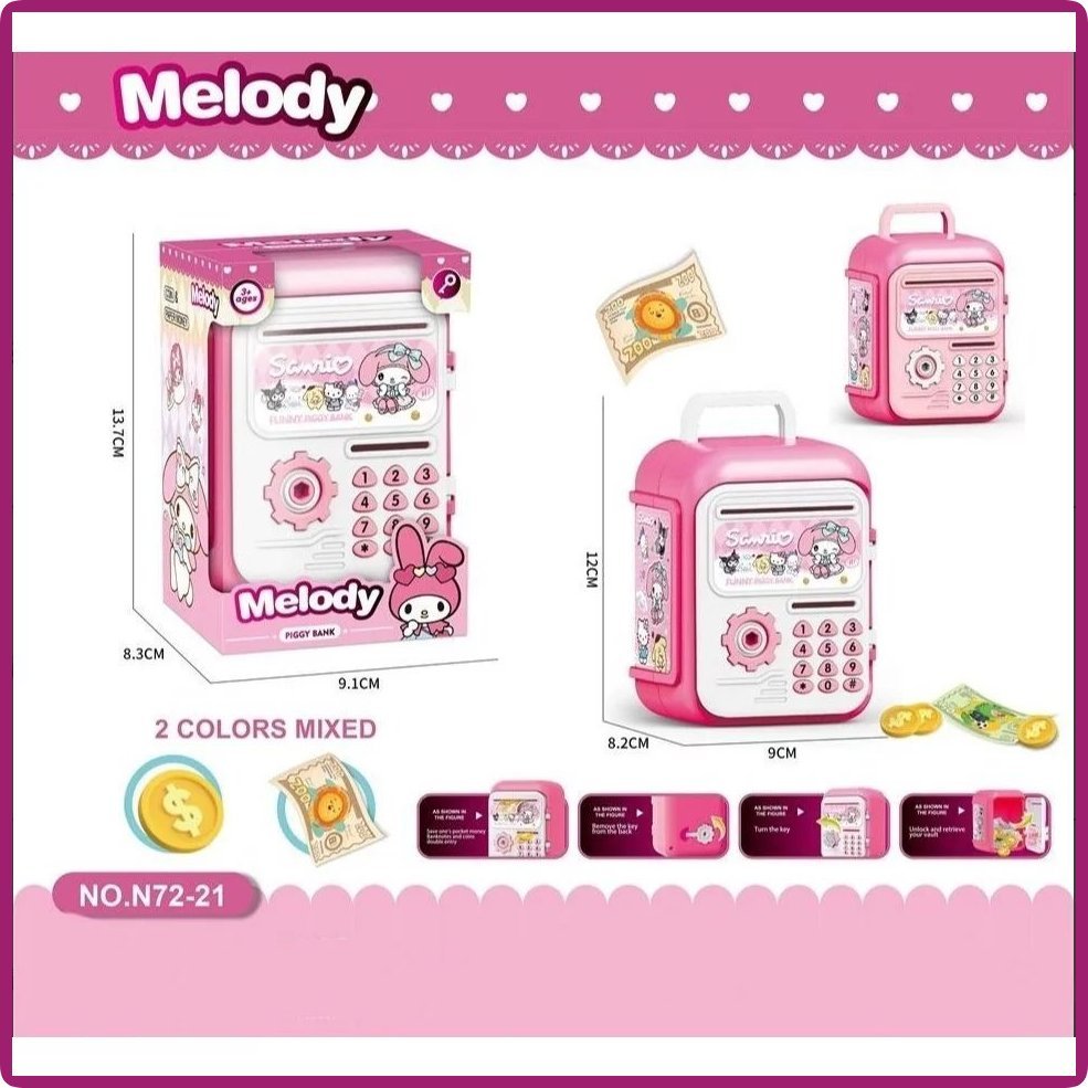Sanrio Coin Bank Storage Box Sanrio Kuromi Melody Piggy Bank for Kid ...