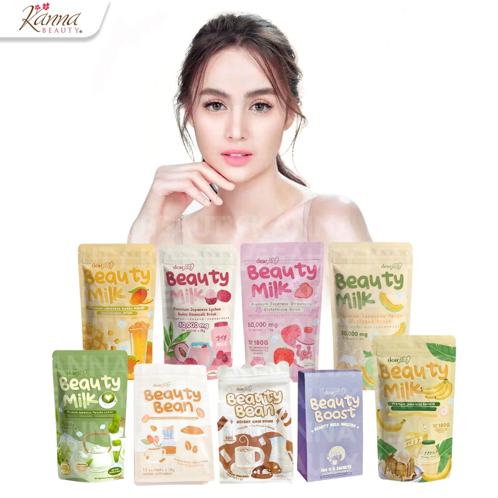 DEAR FACE Dearface beauty milk MELON STRAWBERRY LYCHEE BANANA MANGO ...
