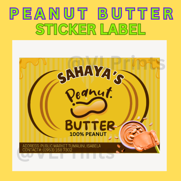 Customized Peanut Butter Sticker Label for your Business | Shopee ...