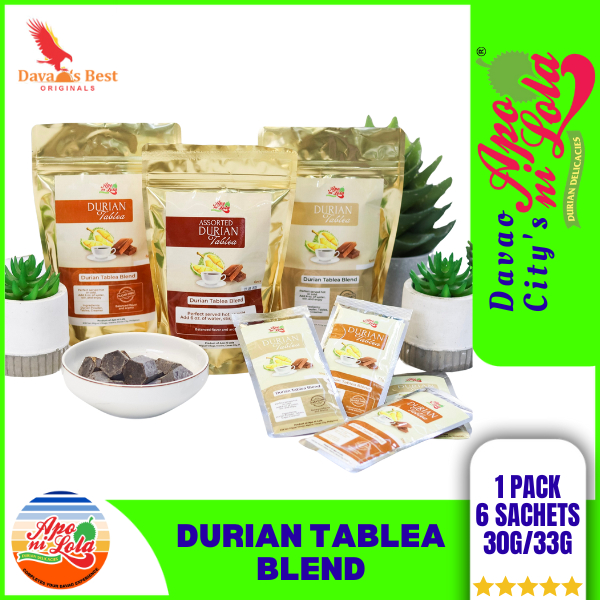 DBO | Apo ni Lola Durian Tablea Blend 1 Pack x 6 Sachets | Davao Cacao ...