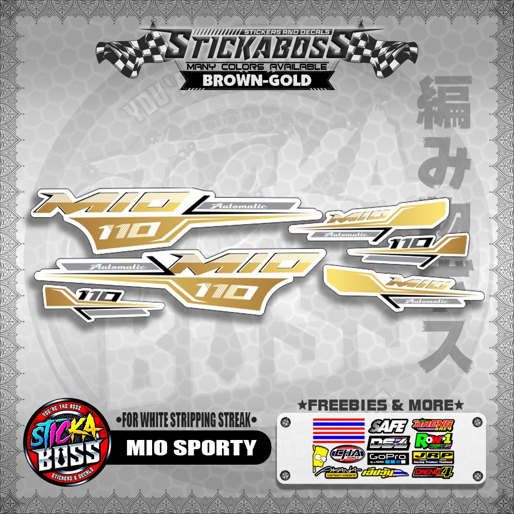 MIO SPORTY THAI CONCEPT STICKER DECALS ( FOR WHITE STRIPPING STREAK ...