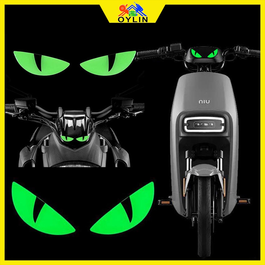 Luminous Eyes Sticker Demon Eyes Reflective Safety Warning Stickers ...