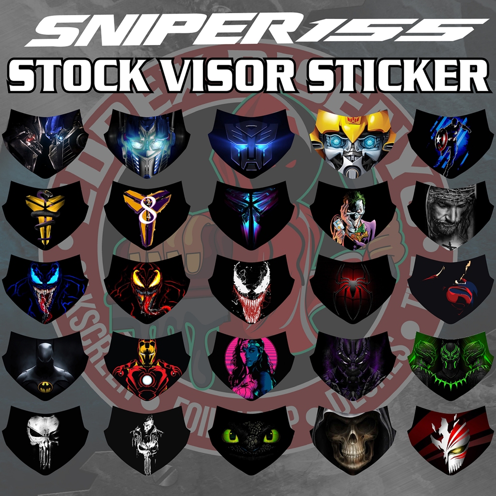 YAMAHA SNIPER 155 VISOR STICKER WITH FREEBIES STICKERS | Shopee Philippines