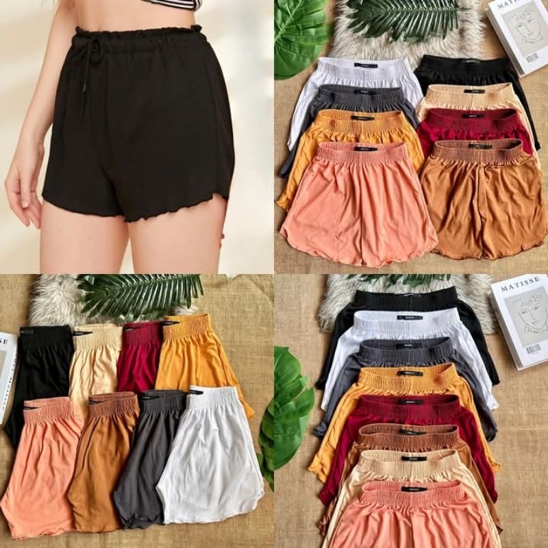 3 PCS Assorted Plain/ Floral Short Pambahay up.to 34 waistline | Shopee ...