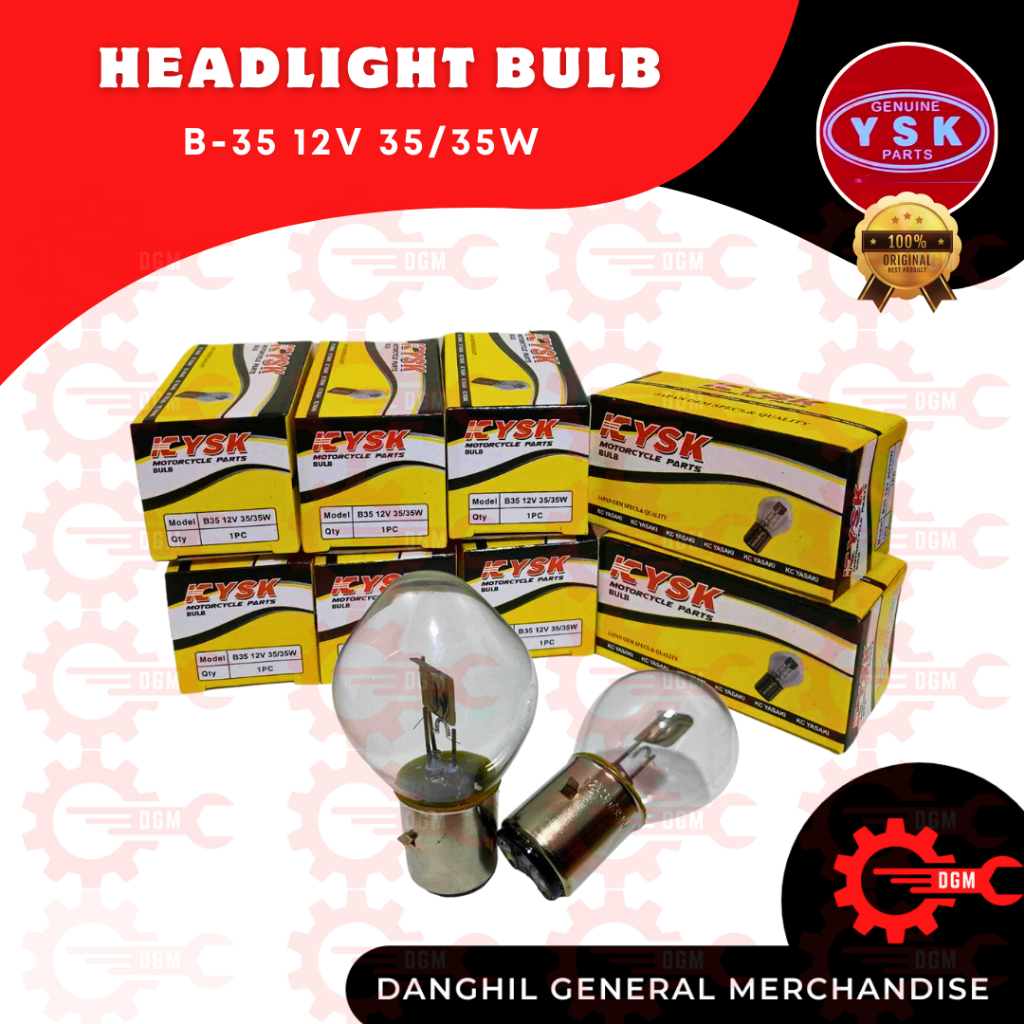 YSK Motorcycle Headlight Bulb STX B-35 12V 35/35W | Shopee Philippines