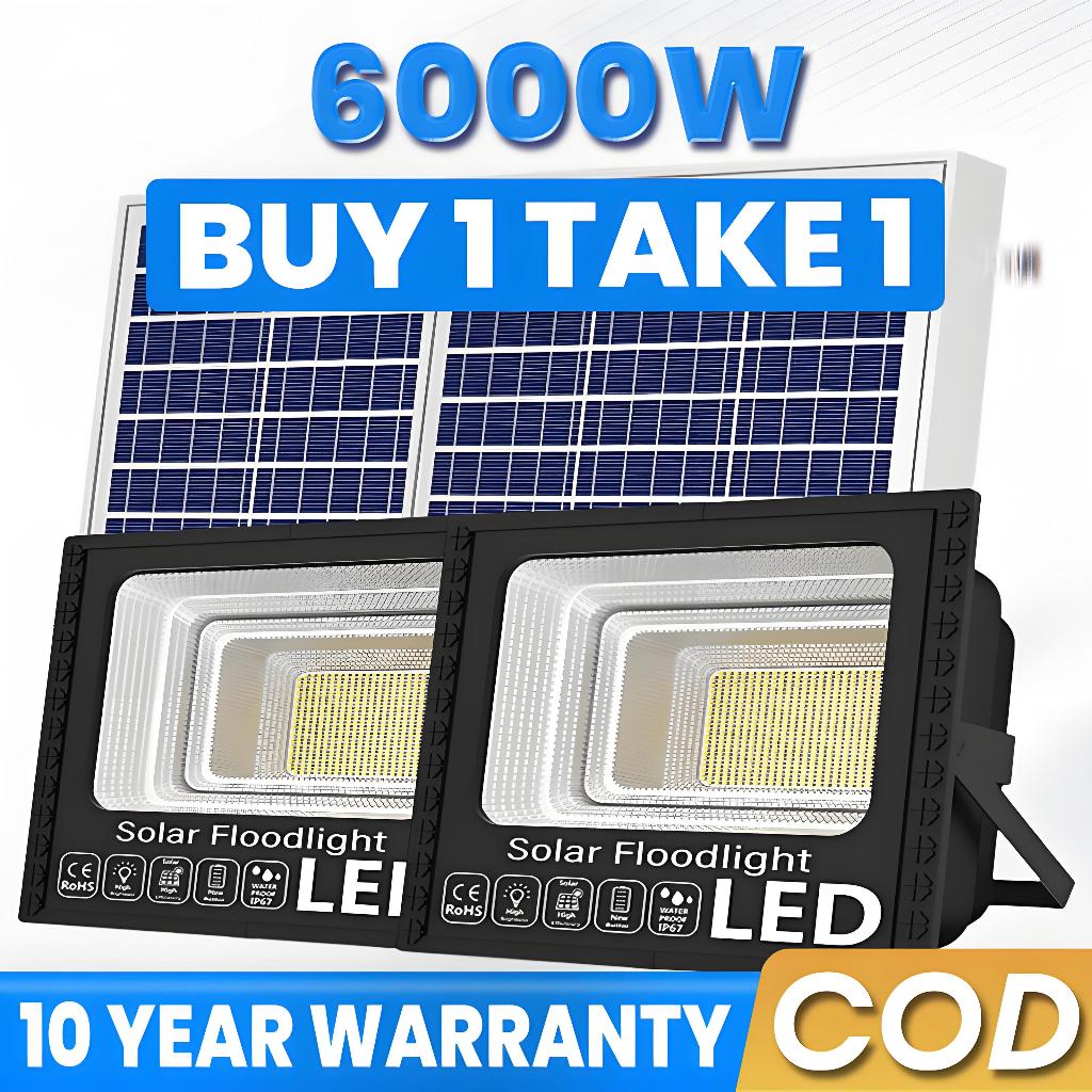 Solar Light Outdoor Waterproof 6000W LED Light Flood Light Street Lamp ...