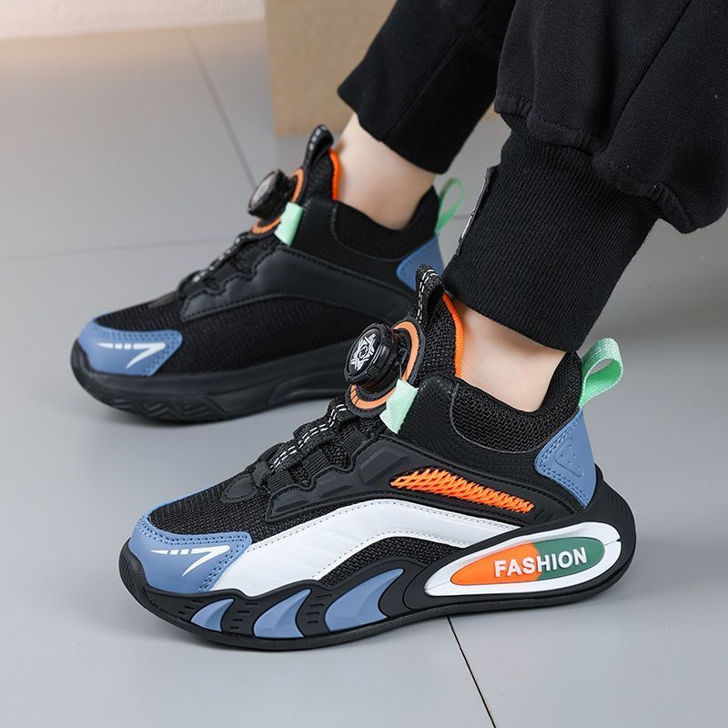 QQ kids shoes Rotating shoelaces shoes for kids boys light soft sole ...