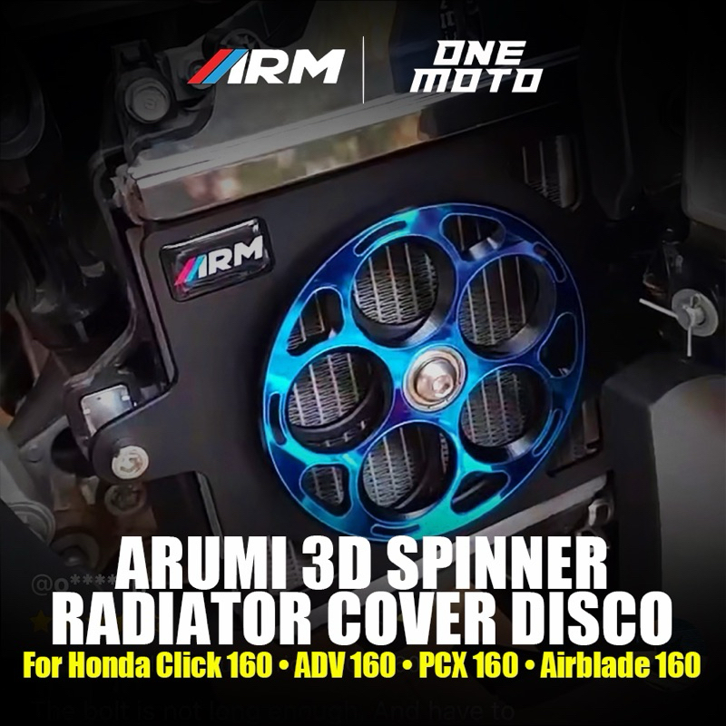 ARM 3D RADIATOR COVER Disco Type Spinner (For Honda Click 160, ADV 160 ...