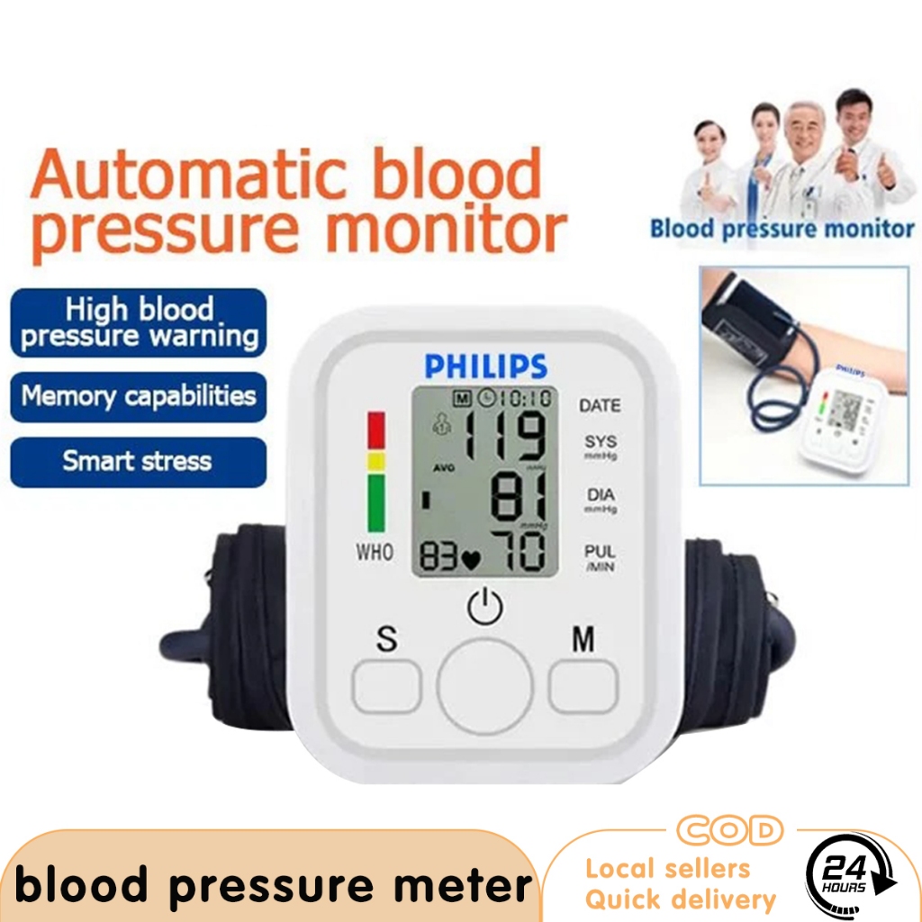 Blood Pressure Digital Monitor Rechargeable Smart Voice Automatic Bp ...