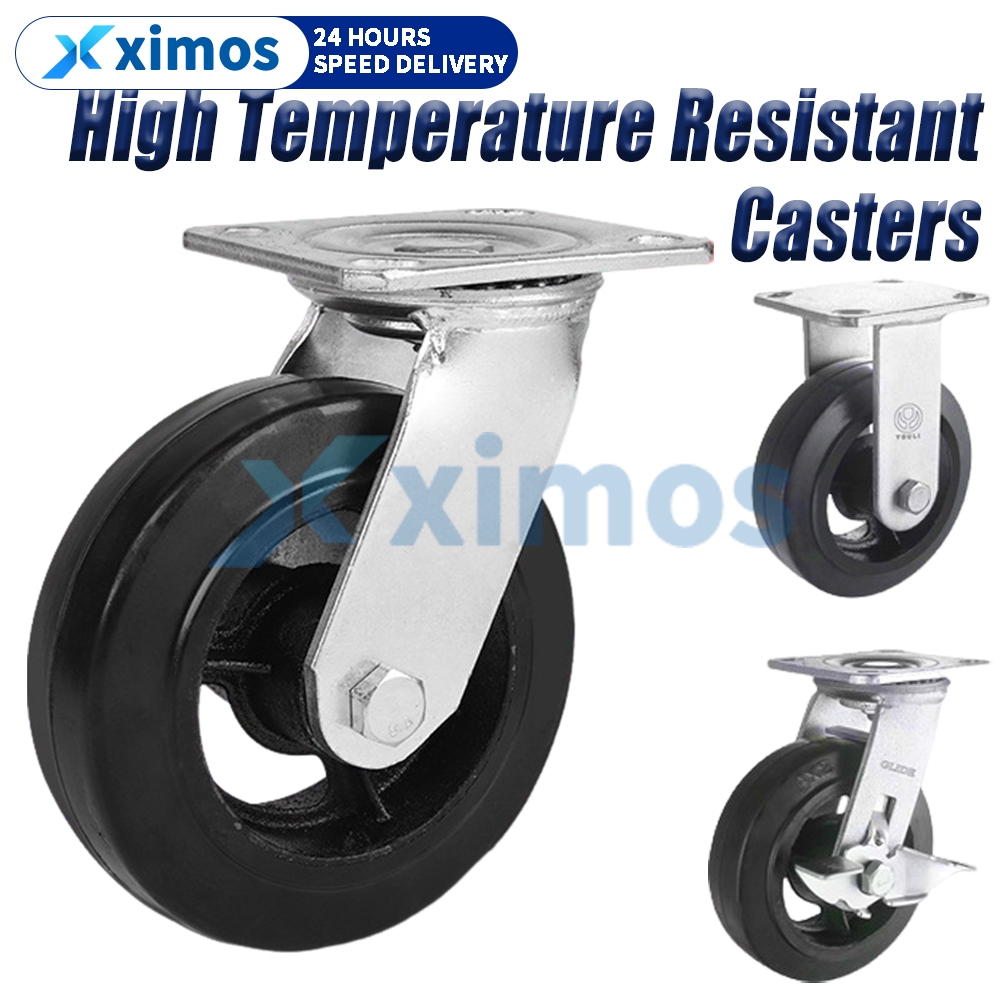 4"/6" Trolley Heavy Duty Push Cart Wheels Wheel For Push Cart Black ...