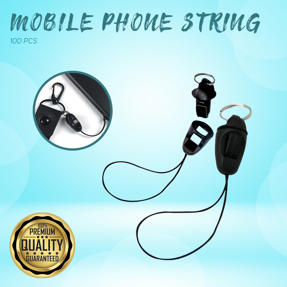 Mobile phone string Black 100pcs | Shopee Philippines