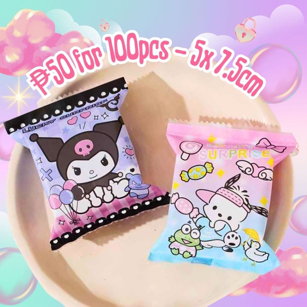 FP3102 (100pcs) 5x7.5 CM Kuromi Lucky Surprise Blind Cookie Bag Candy ...