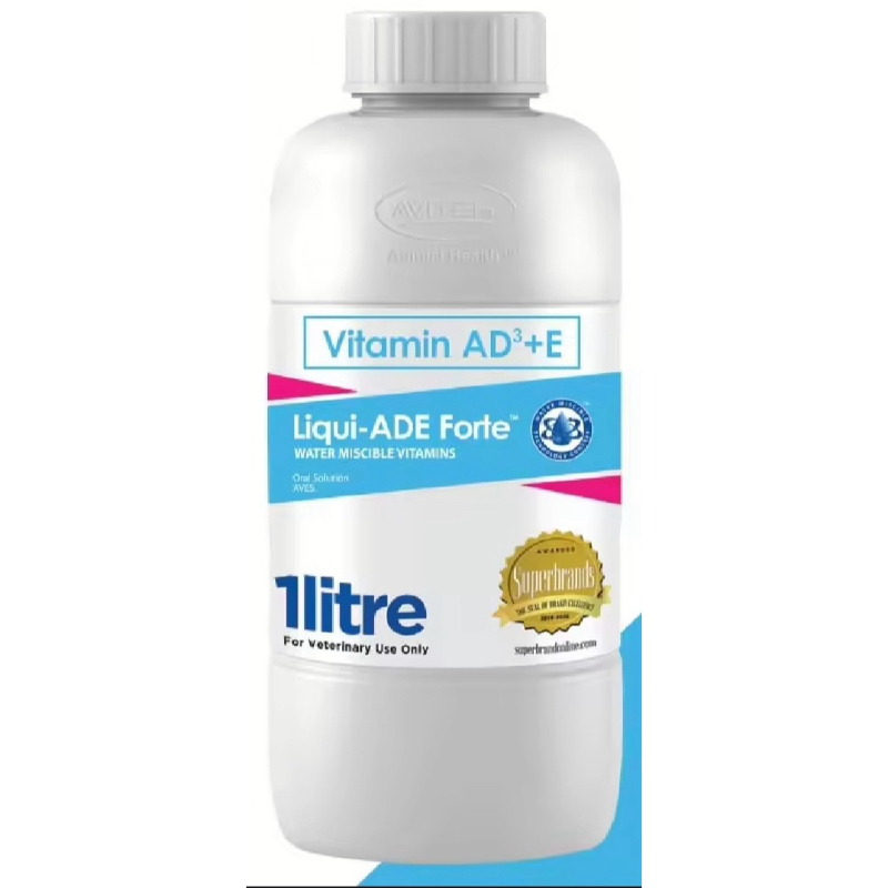 Vitamin ADE (Water Miscible Technology) for Livestock. 1 Liter ...