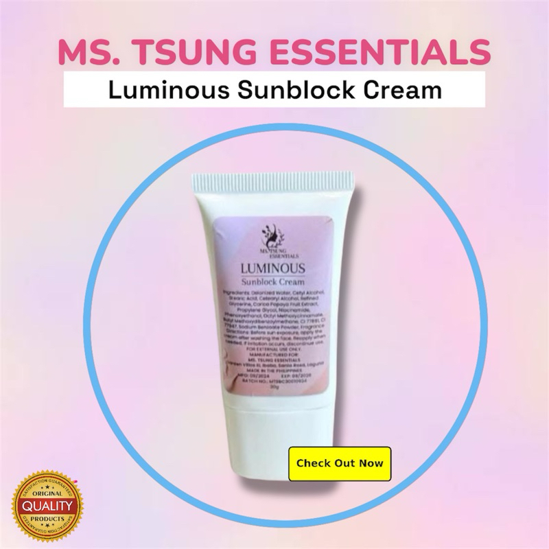 Ms. Tsung Essentials Luminous Sunblock Cream 30g | Shopee Philippines
