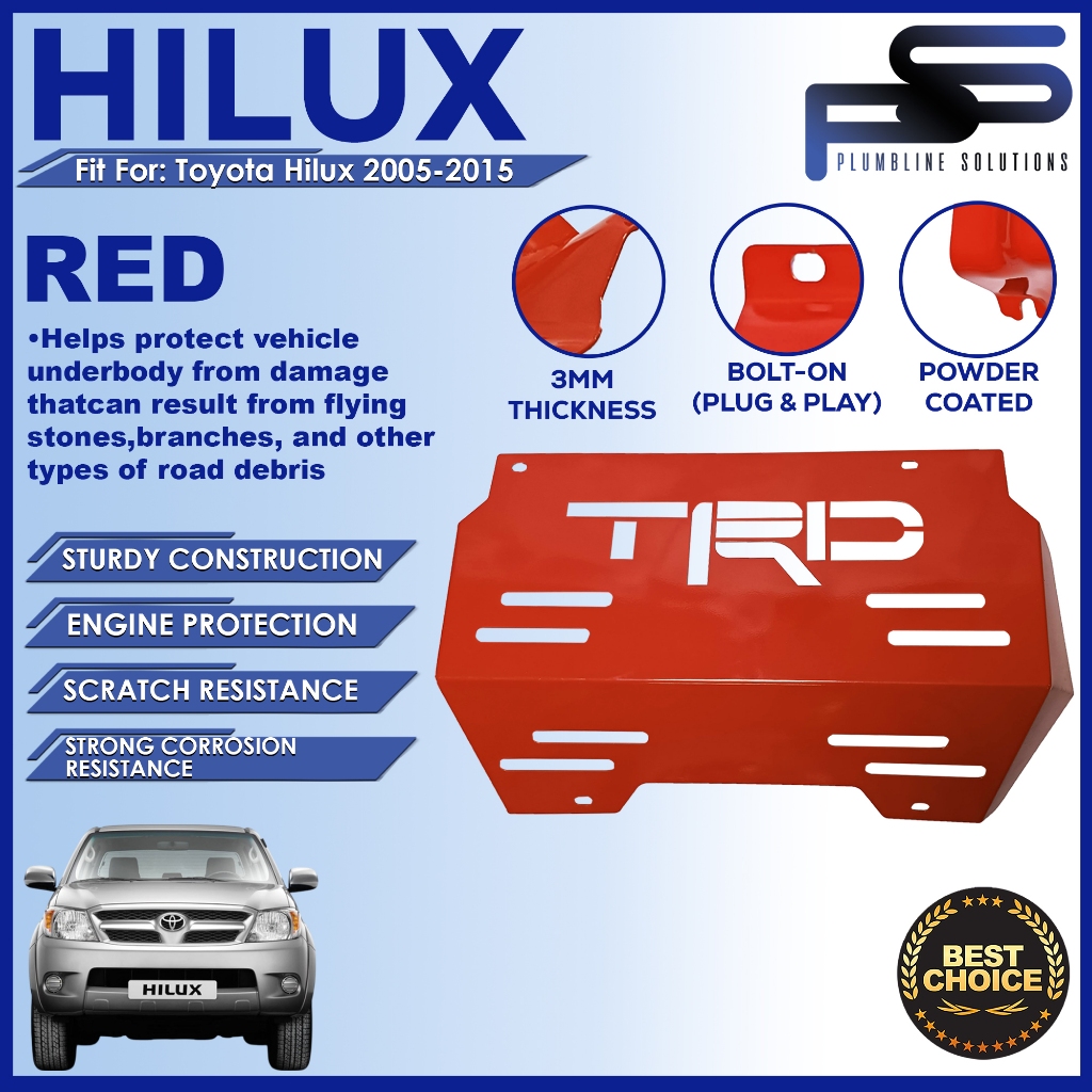 Toyota Fortuner Car Skid Plate 2005 - 2015 TRD Logo Undercover Engine ...