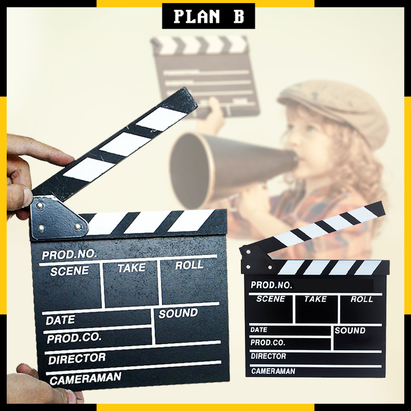 TV Movie Director Clapper Board Wooden Cut Action Scene Slateboard Film ...