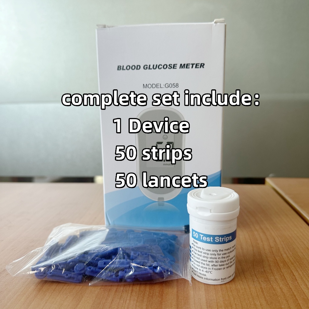 Glucometer Test Kit With Strip 50 Glucose Meter Complete Set Blood ...
