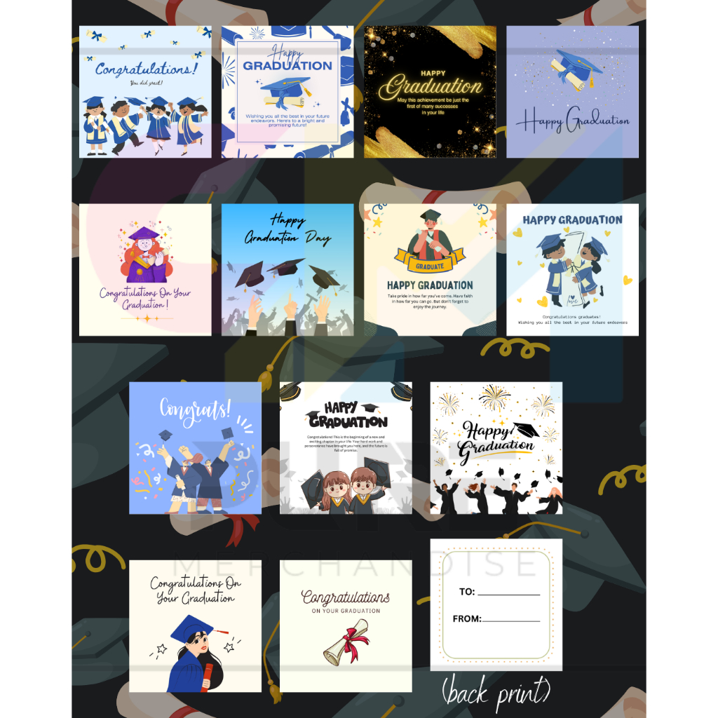Graduation Cards (front only or back to back) | Shopee Philippines