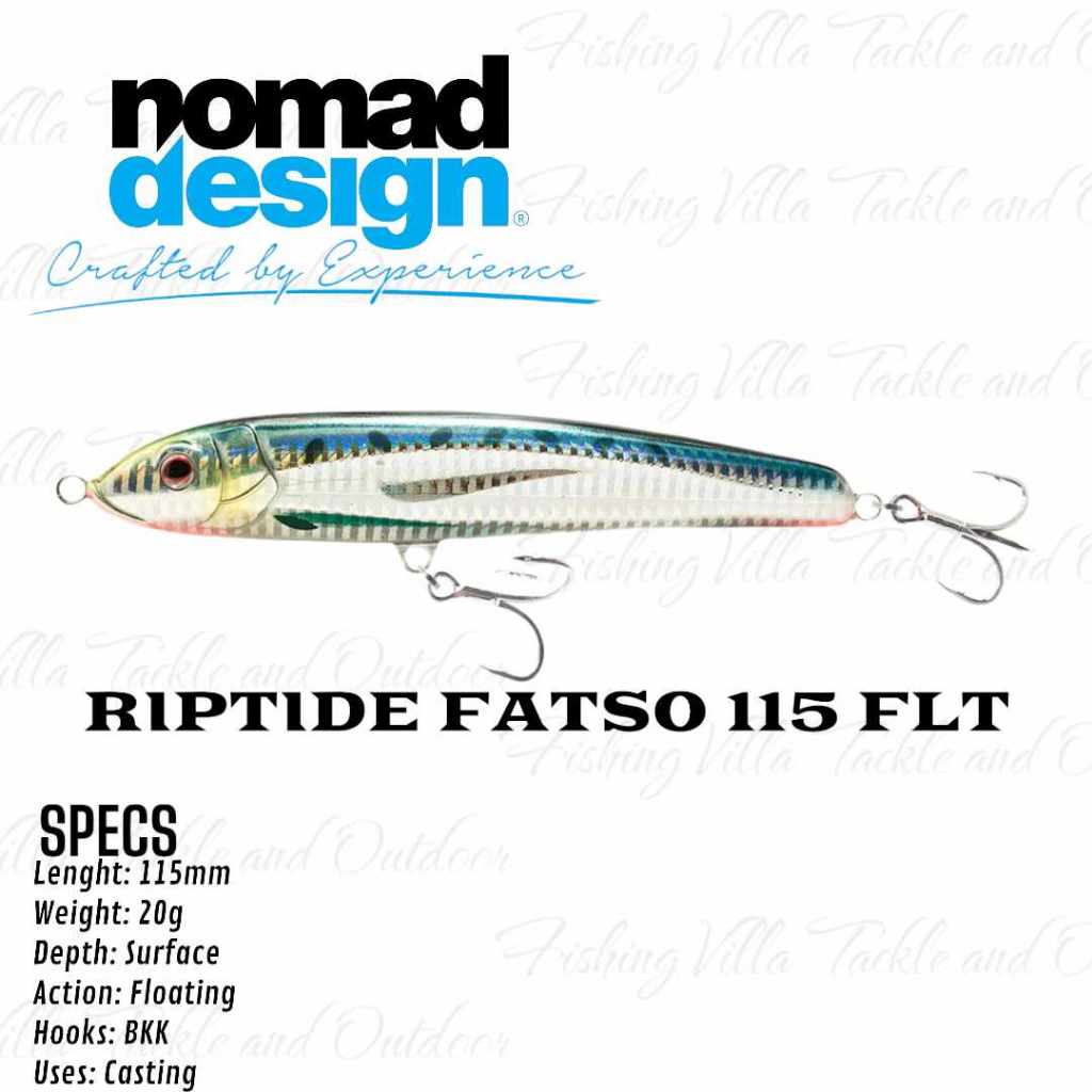 Nomad Design RIPTIDE FATSO 115 FLT Stickbait Fishing Lure | Shopee ...