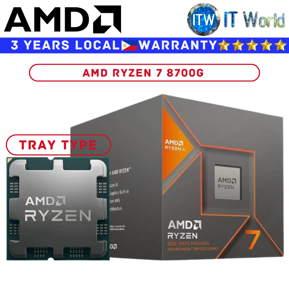 Itw | AMD Ryzen 7 8700G 8 Cores 16 Threads Desktop Processor (Box | Tray Type) | Shopee Philippines