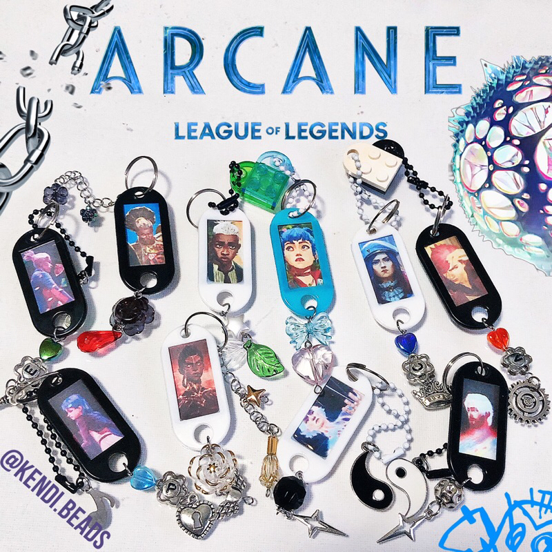 Arcane Characters KeyTags | Jinx Vi Caitlyn Kirraman Jayce Talis Viktor ...
