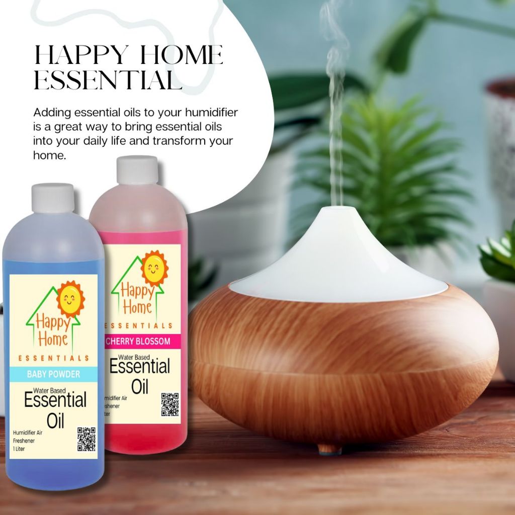 Original Happy home 1Liter Water Based Essential Oil Premium Humidifier ...