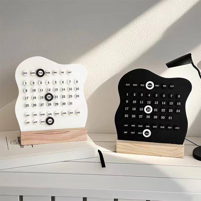 VIĆI 2025 Curves Simple Aesthetic DIY Numbers Forever Calendar Home ...