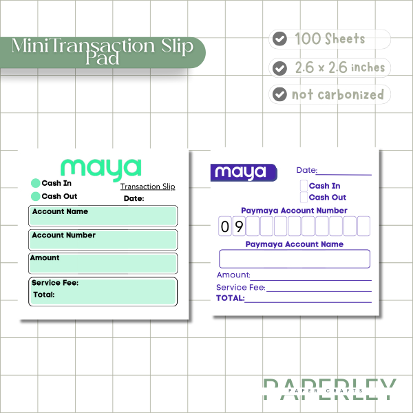 Paymaya Maya Mini transaction slip 100 sheets | Shopee Philippines