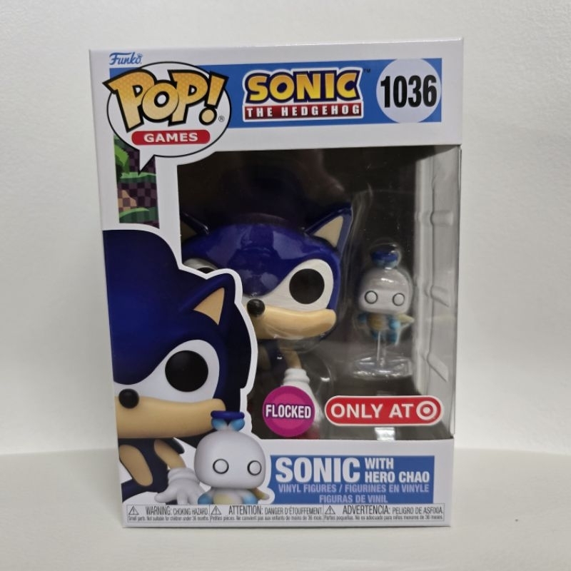 SONIC WITH HERO CHAO Sonic The Hedgehog Flocked Target Exclusive Funko ...