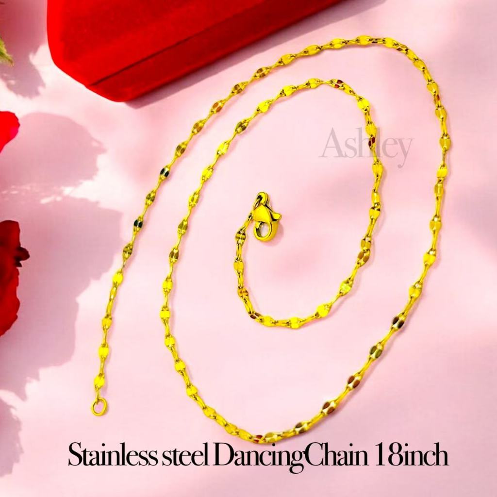 Stainless Dancing Chain 14inch for kids 18inch /45cm Gold Plated Chains ...