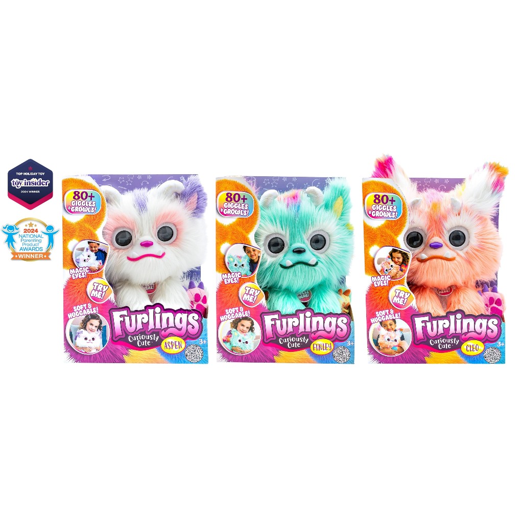 Furlings - Interactive Plush Toys | Loving Aspen the Yeti/Finley the ...