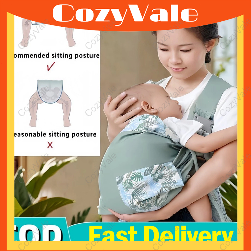 CozyVale Newborn Baby Carrier Cloth With Hip Seat For 0-12 Months ...