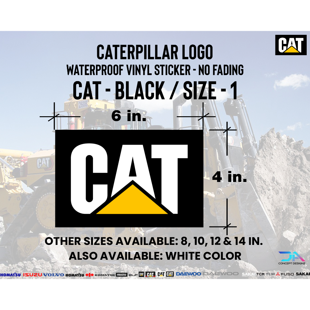 CATERPILLAR CAT STICKER VINYL CUT-OUT / CAT DECALS / CAT STICKER / ALL ...