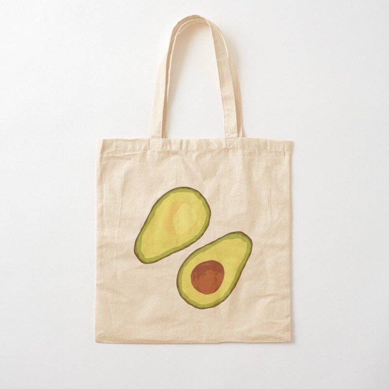 CANVAS TOTE BAG AVOCADO LOVERS DESIGNS AESTHETIC MINIMALIST | Shopee ...