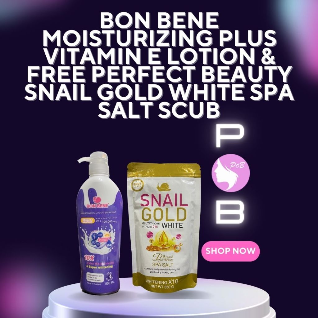 Bon Bene Moisturizing Plus Vitamin E Lotion & Free Perfect Beauty Snail ...