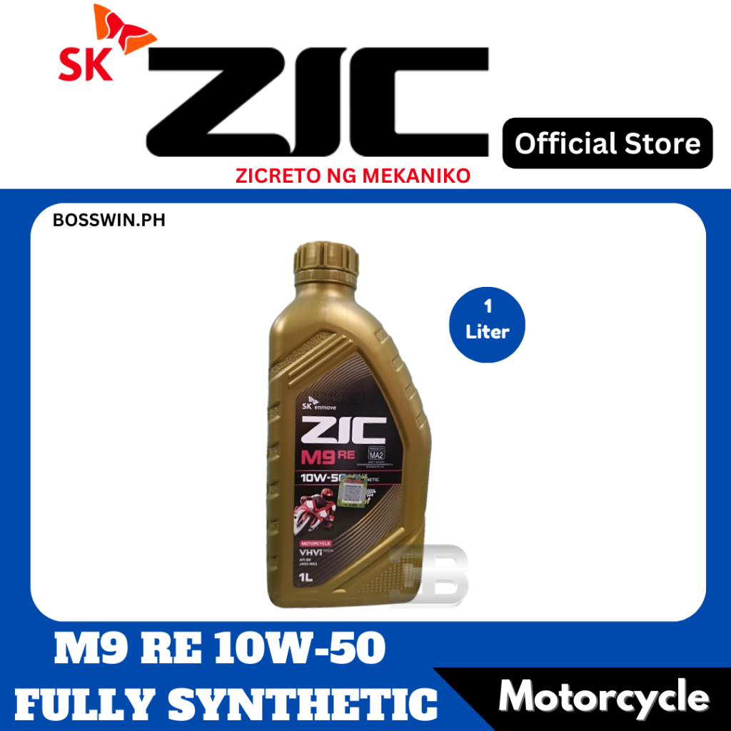 SK ZIC M9 Racing 10W-50 Fully Synthetic Motorcycle oil 1000ml/1Liter-bw ...