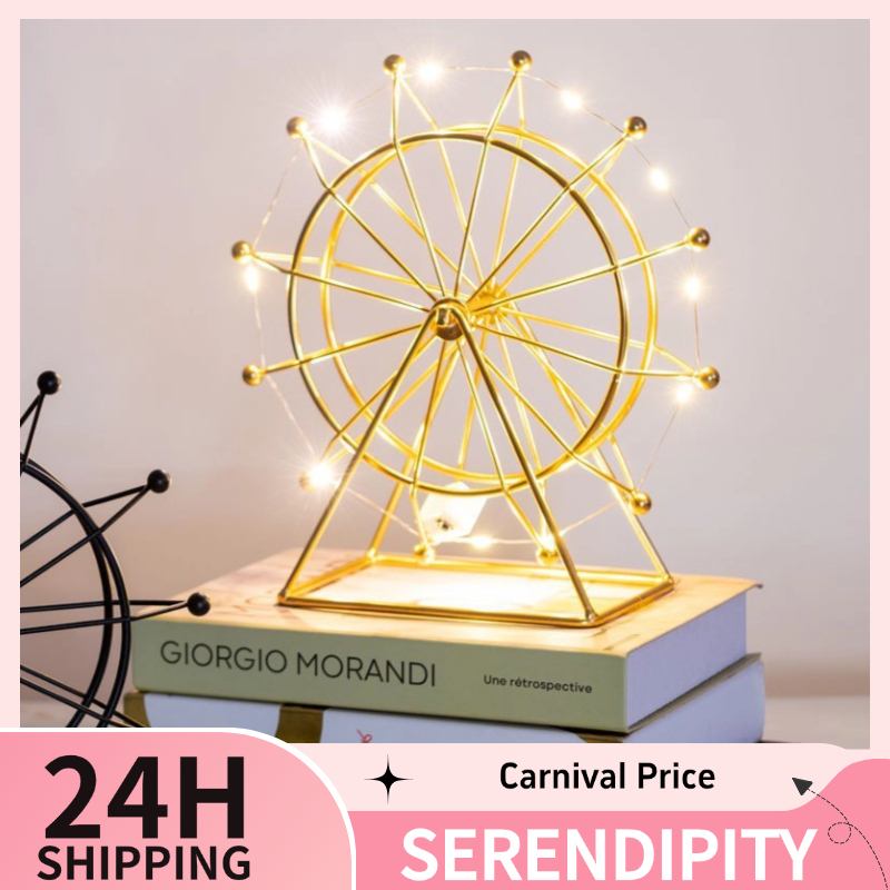 Nordic Decor Metal Rotating Ferris Wheel Ornament Office Desk Living ...