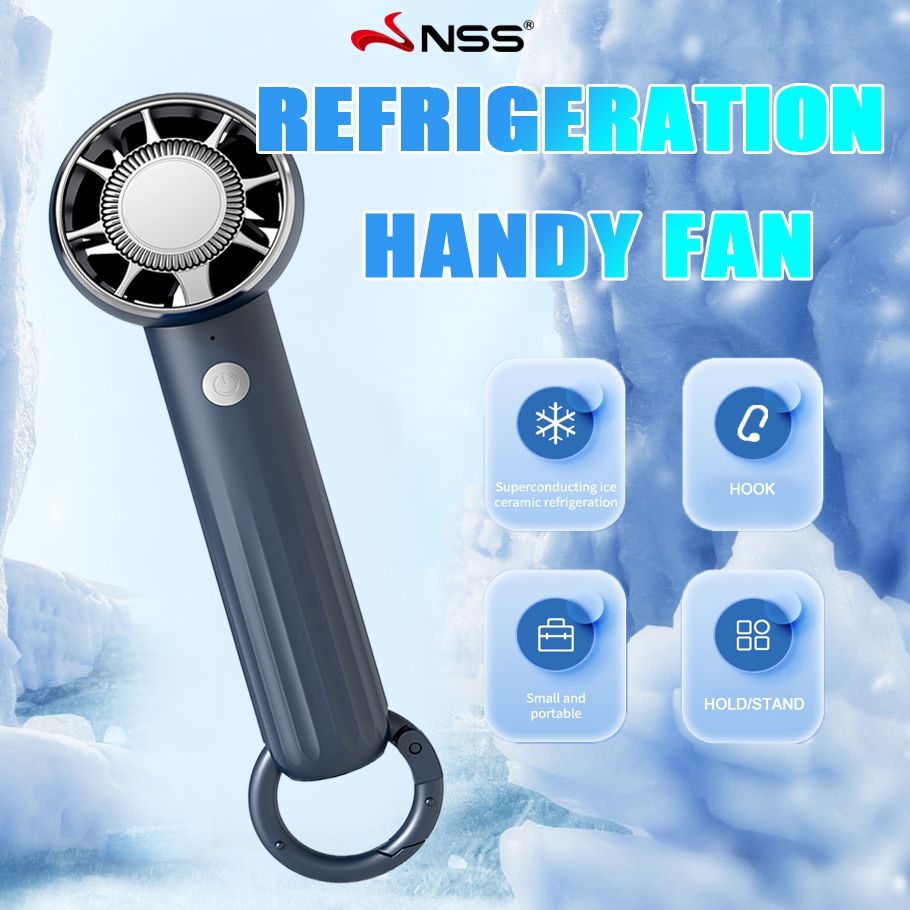 NSS Refrigeration Turbo Fan Handheld Rechargeable Mini Fan With Hook ...