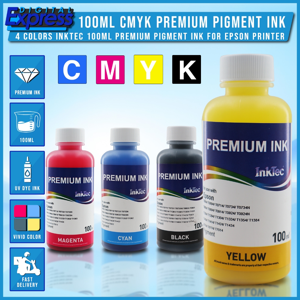 Inktec 100ml Premium Pigment Ink for Epson CMYK Ink | Shopee Philippines
