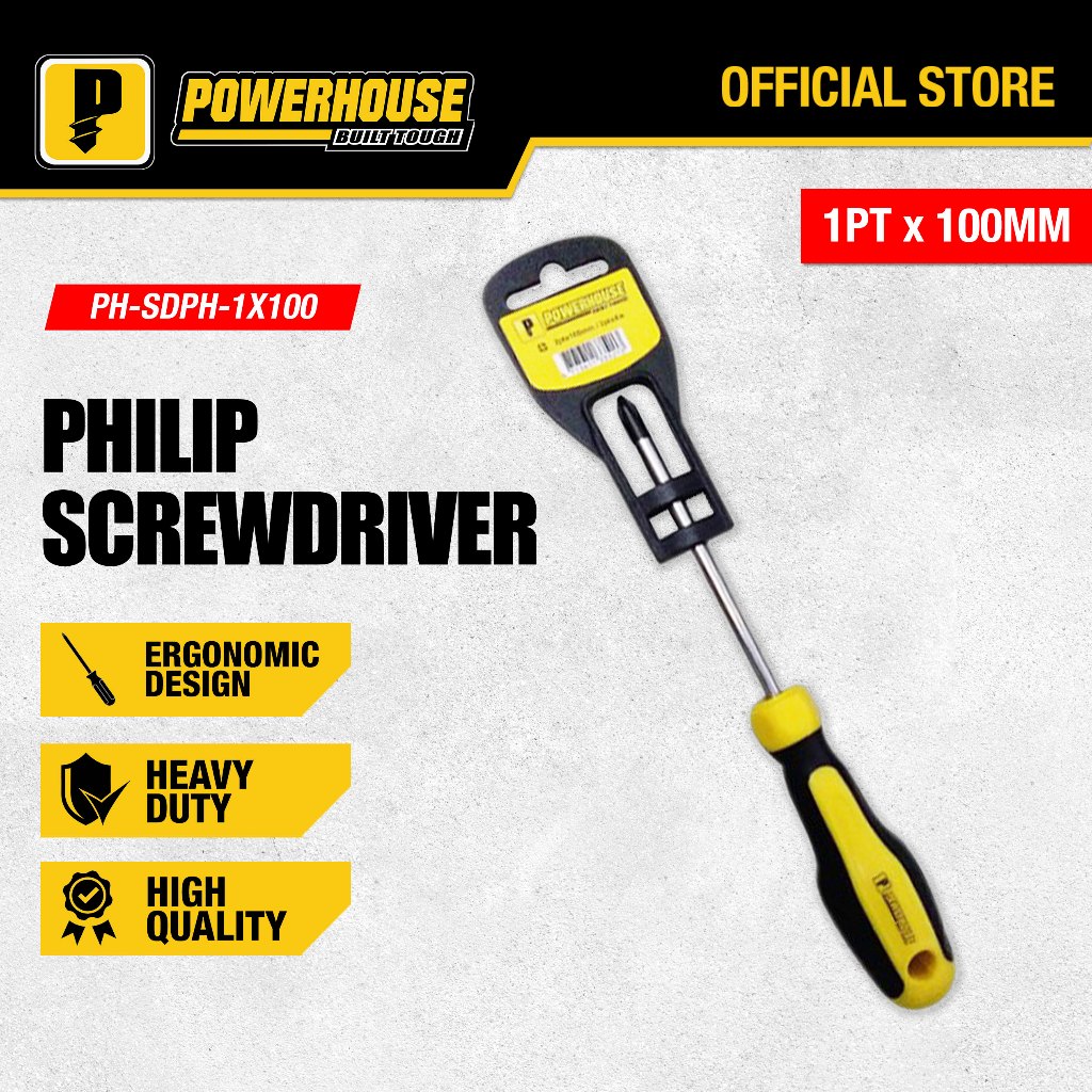 POWERHOUSE Screwdriver PHILIP/FLAT SOLD PER PIECE PHHT | Shopee Philippines
